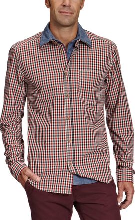 Jack & Jones Herren Hemd mit Manschetten Slim Fit, kariert 12061417 Hint Shirt, Gr. 50 (M), Mehrfarbig (Cloud Dancer RED + Blue Check)