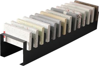 Generic Fliesenst&auml;nder, 14-stufiger, Bodenstehender, Marmorplatten- Und Keramikmusterst&auml;nder, for Ausstellungsr&auml;ume Im Einzelhandel(Black)