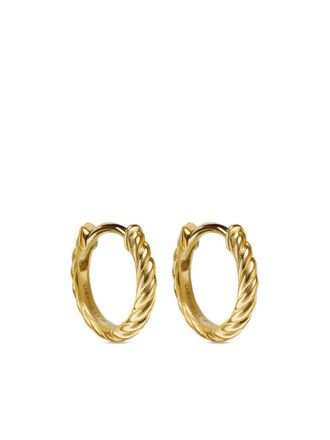 David Yurman 18kt Sculpted Cable Micro Gelbgoldcreolen (10,7mm)