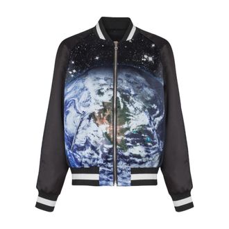 Balmain Bomberjacke mit Print Erde & Sterne - - Jackets - Herren - Mehrfarbig - L