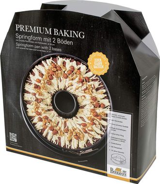 RBV BIRKMANN Birkmann, Premium Baking, Springform mit 2 B&ouml;den, &Oslash; 28 cm, aus Karbonstahl, beste Antihaftbeschichtung, mit Edelstahlverschluss, PFOA-frei, hohe Mater