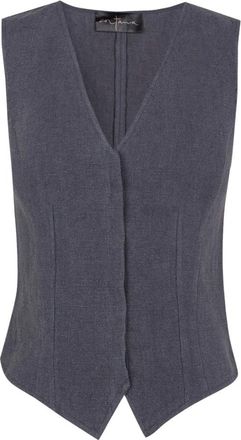 Cortana Femme, Tops, Bleu, Taille: 36 FR Fitted V-neck Vest