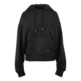 Guess Femme, Sweatshirts et sweats &agrave; capuche, Noir, Taille: 36 FR SweaT-shirt &agrave; capuche