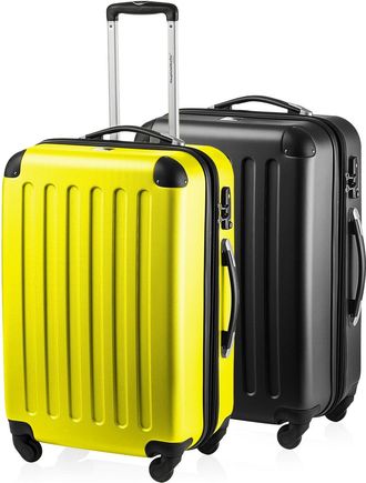 HAUPTSTADTKOFFER &middot; Spree &middot; 2er Hartschalen Kofferset &middot; 2X Reisekoffer 82 Liter (Gelb-Schwarz)