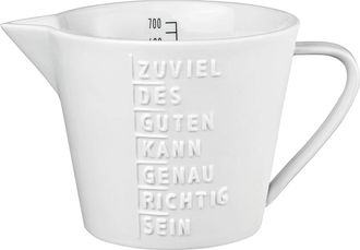 Räder 12665 - Messbecher Zuviel des Guten kann genau richtig Sein - Porzellan - 700 ml