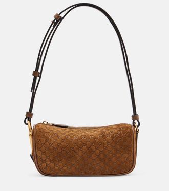Gucci Schultertasche GG aus Veloursleder