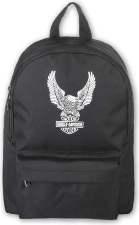 Harley-Davidson Harley-Davidson Eagle Sac à dos graphique robuste avec bretelles réglables rembourrées - Noir