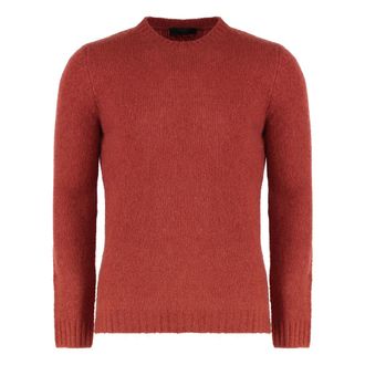 Moorer Gerippter Strickwolle Kaschmir Pullover - - Knitwear - Herren - Orange - 2XL