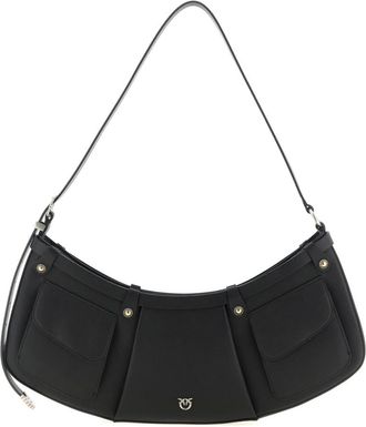 Pinko Pinko, Femme, Sacs, Noir, Taille: ONE Size Pocket Body Large Sac Bandouli&egrave;re