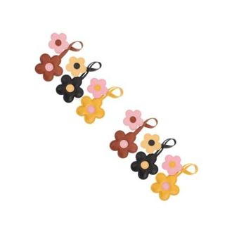 FOMIYES 6 Pi&egrave;ces Pendentifs Fleur Cuir PU Color&eacute;s Breloques L&eacute;g&egrave;res pour Sacs &agrave; Main Porte Cl&eacute;s et Sacs &agrave; Dos D&eacute;coration F&eacute;minine