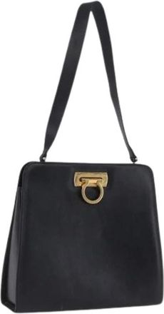 Ferragamo Sac port&eacute; &eacute;paule Pre-owned - Femme - Pre-owned - Noir - Taille: ONE Size