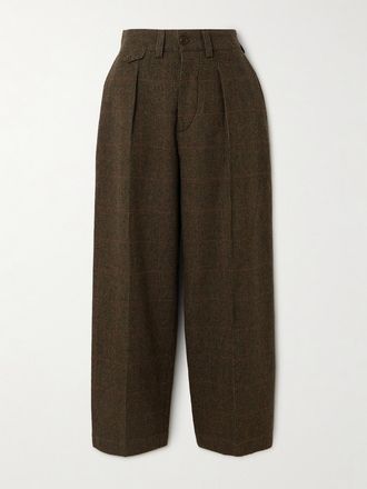 Ralph Lauren Pantalon Droit En Laine Et Coton M&eacute;lang&eacute;s &Agrave; Carreaux Et &Agrave; Plis Murphy - Multicolore