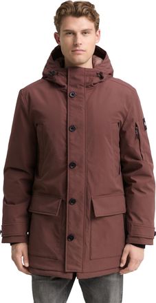 Tom Tailor Herren 1046973 Parka aus wasserabweisendem Material, 38833-Bag Brown, L