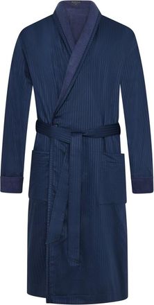 Novila Hausmantel George aus feinem Voile-Satin mit Schattenstreifen in