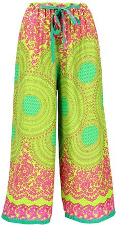 Guru Shop Palazzohose, Schlaghose, Boho Sommerhose, Hippie Goa Hose - Lemon, Damen, Synthetisch