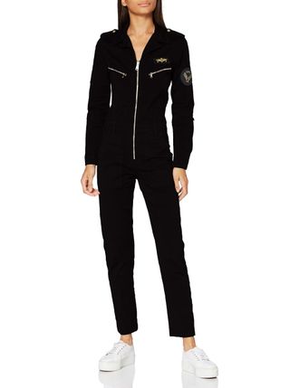 Schott NYC Damen TRJUMPW Hose, Schwarz, XS