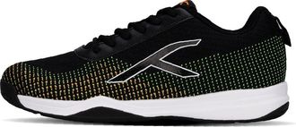 Hundred Unisex Blade Lite Badminton Shoes, Black/Orange/White, 44 EU