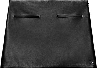 Courrèges Kurzer Heritage Lederrock - Schwarz