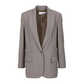 Simona Corsellini Gestreifte- weite Hose - - Jackets - Damen - Grau - S
