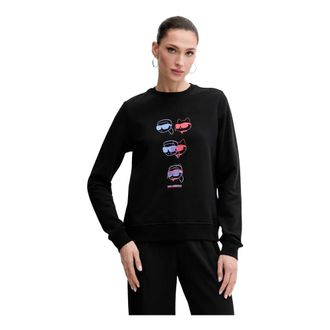 Karl Lagerfeld SweaT-shirt Ikon - Femme - Sweatshirts et sweats &agrave; capuche - Noir - Taille: 36 FR