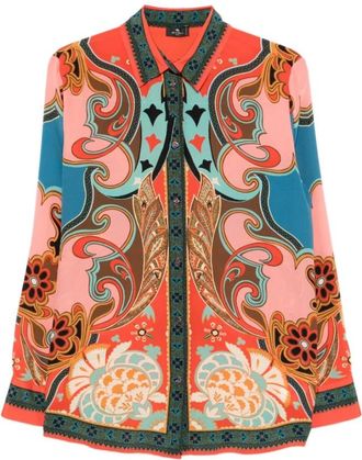 Etro Femme, Blouses et Chemises, Multicolore, Taille: 40 FR Chemise &agrave; imprim&eacute; floral