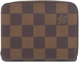 Louis Vuitton Porte-monnaie Damier en toile enduite Pre-owned - Femme - Pre-owned - Brun - Taille: ONE Size