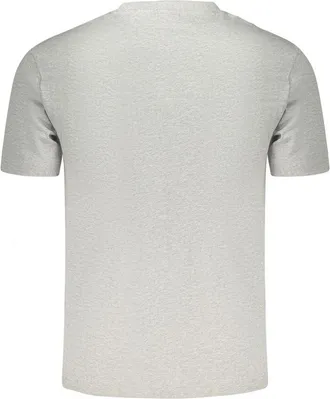 Napapijri Logo-Embroidered Cotton T-Shirt - Gray