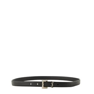 Saint Laurent Cassandre Schmaler G&uuml;rtel - - Accessories - Damen - Schwarzk - 80 CM