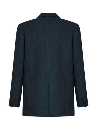 Dries Van Noten Mens Double-Breasted Jacket Bosier Bottle Green Wool