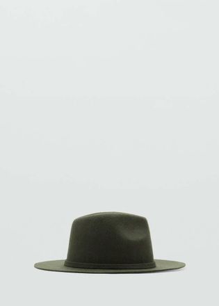 Mango Chapeau 100 % laine kaki - Femme - Taille unique - MANGO