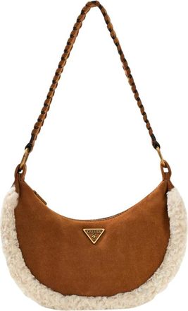 Guess Femme, Sacs, Brun, Taille: ONE Size Sac bandouli&egrave;re hobo Amita