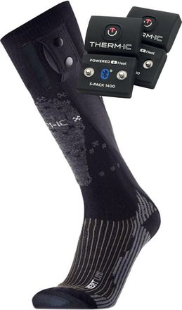 Therm-IC Damen, Herren Skisocken Heat Fusion Uni + S-Pack 1400 BT Black 45-47