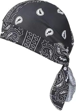 Generic Foulards imprim&eacute;s, foulards pour hommes et femmes, casquettes de cyclisme d&eacute;t&eacute; et de printemps, bandeaux de moto et de randonn&eacute;e en plein air, Noir, t