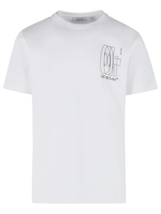 Off-white T-shirt en coton blanc Big Double Arrow Off White