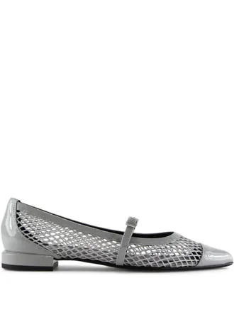 Notabene ballerines Pasqualina &agrave; d&eacute;tail en mesh - Gris