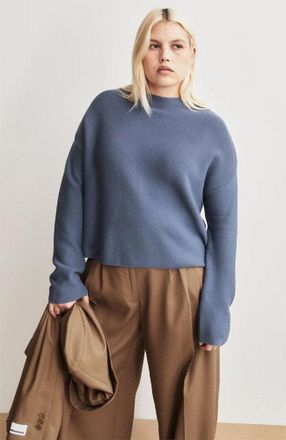 Armedangels Damen vegan Pullover Merinaa Dusty Moon Blau