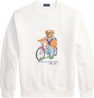 Polo Ralph Lauren Sweat imprim&eacute; &agrave; col rond en coton m&eacute;lang&eacute;
