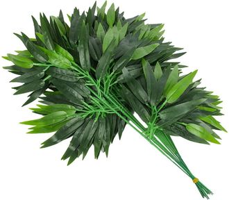 Baoblaze 20x K&uuml;nstliche Bambusbl&auml;tter DIY Innen Pflanze Office