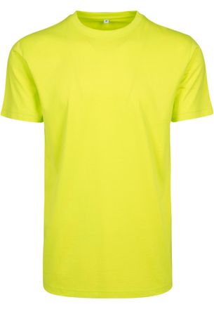 Build Your Brand Herren T-Shirt Round Neck, M&auml;nner Basic T-Shirt mit Rundhalsausschnit, Regular Fit, Baumwolle, Frozen yellow, XXL