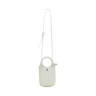 Courr&egrave;ges Wei&szlig;e Leder Kompakte Schultertasche - - Bags - Damen - Wei&szlig; - ONE SIZE