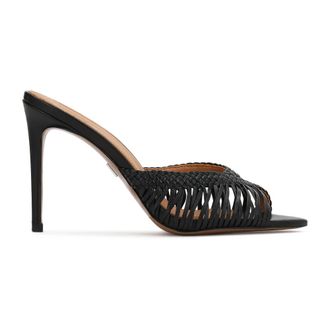 Kazar Kazar Heeled Mules mit geflochtenem Obermaterial - - Shoes - Damen - Schwarzk - 41 EU