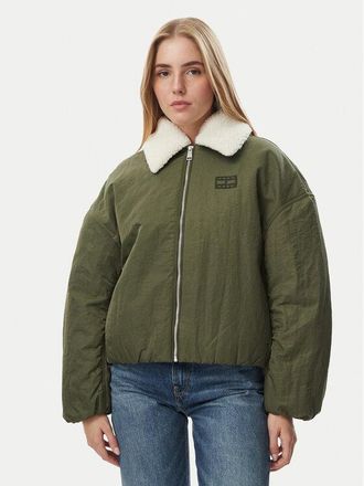 Tommy Jeans &Uuml;bergangsjacke DW0DW23413 Dunkelgr&uuml;n Relaxed Fit