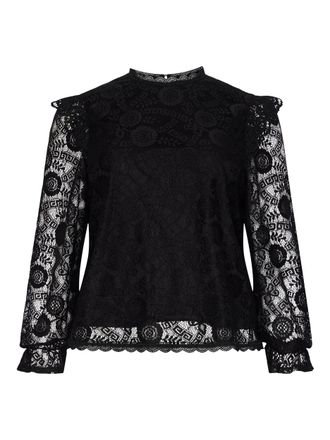 Pieces Pcolline Ls Lace Top Noos Bc Qx