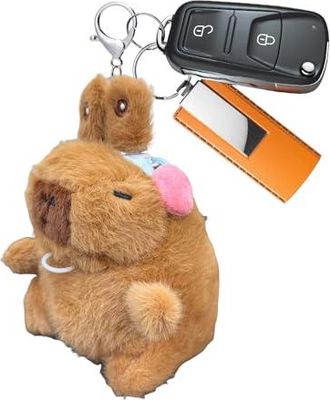 Generico Charme Pour Sac,Porte-cl&eacute;s Capybara Mignon et Compact - Peluche Charm Sac - Pour Ados Jeunes Mari Fils Fille et Famille, Rose, Se r&eacute;f&eacute;rer &agrave; la descrip