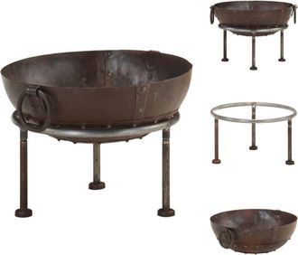 vidaXL Kamine - Living Rustikale Feuerstelle Ø 40 cm Eisen