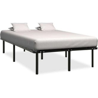 vidaXL Base de base en m&eacute;tal noir lit classique lit diverses dimensions Taille : 140x200 cm