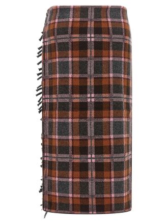 Guest In Residence Tartan Wrap Skirt - Brown