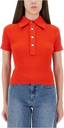 Tory Burch Femme, Tops, Rouge, Taille: 40 FR Polo Chemises
