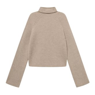 Mark Kenly Domino Tan Kornelle Merino Rippstrick Pullover - - Knitwear - Damen - Beige - S