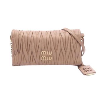 Miu Miu Sac &agrave; bandouli&egrave;re Pre-owned - Femme - Pre-owned - Beige - Taille: ONE Size